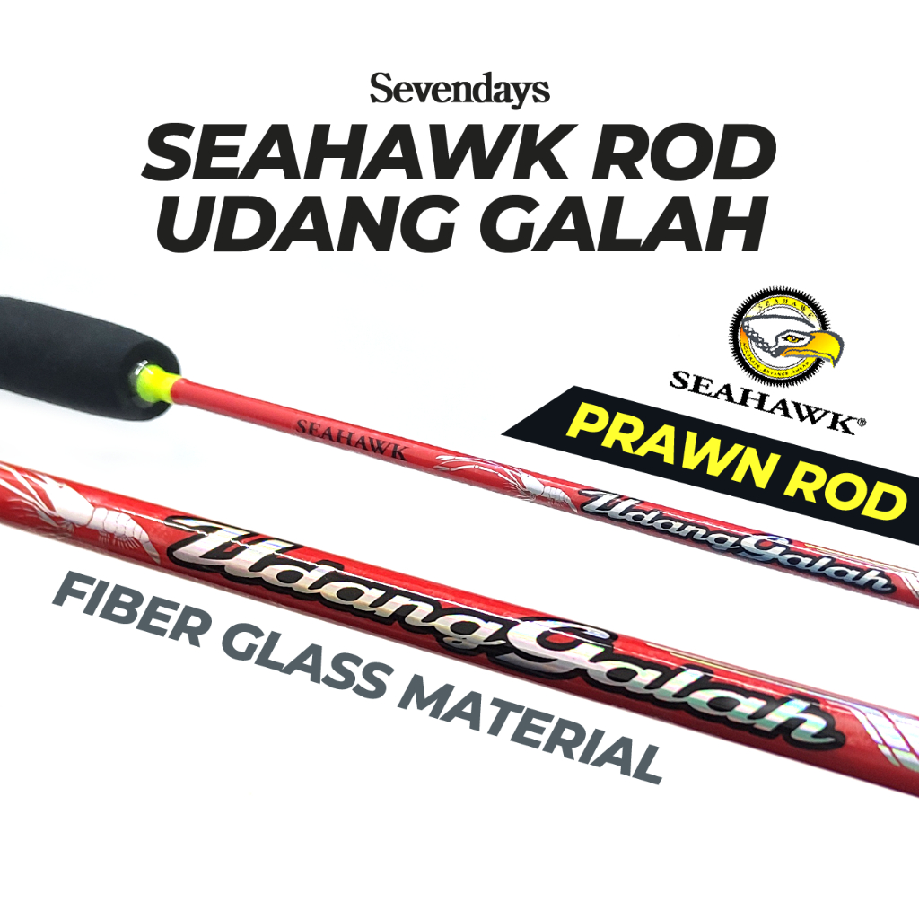 Seahawk Udang Galah Prawn Rod 402/462/502 Joran Udang Galah Sepit Biru ...