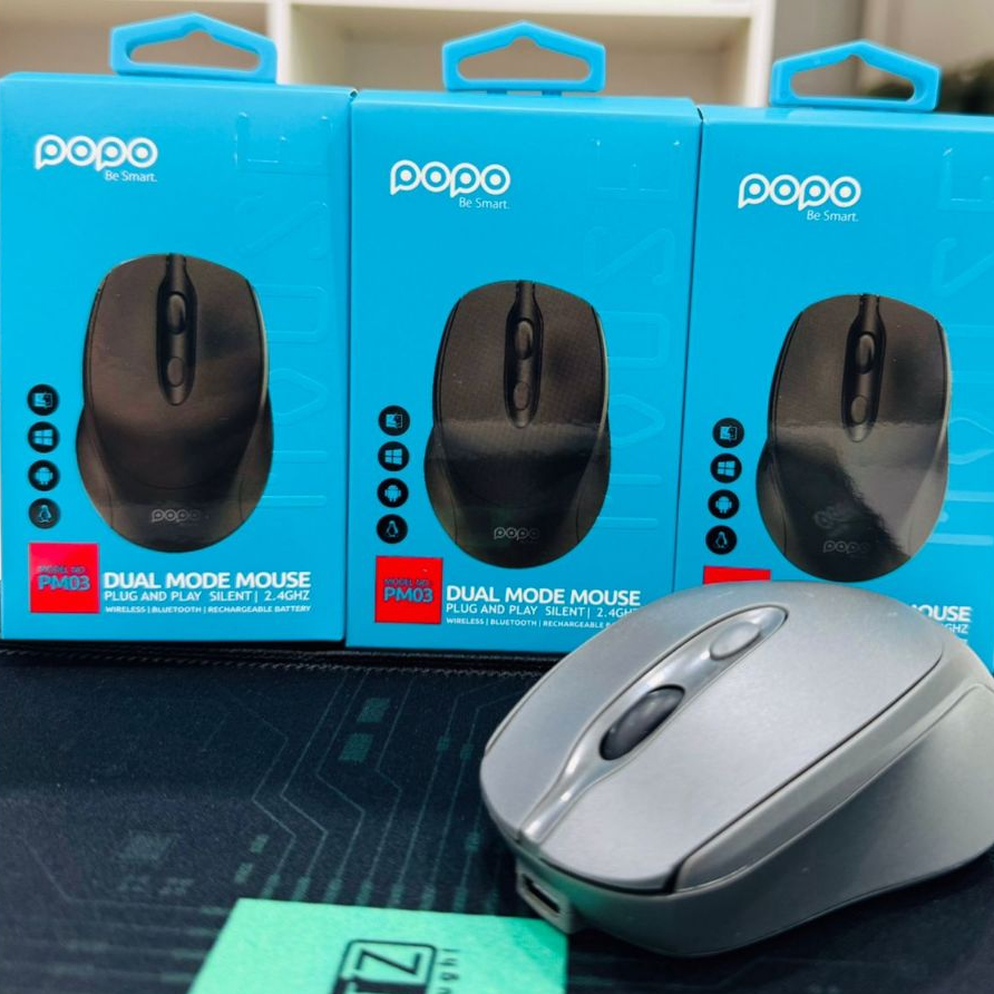 POPO Be Smart DUAL MODE MOUSE PM03 / pm03 | WIRELESS | BLUETOOTH ...