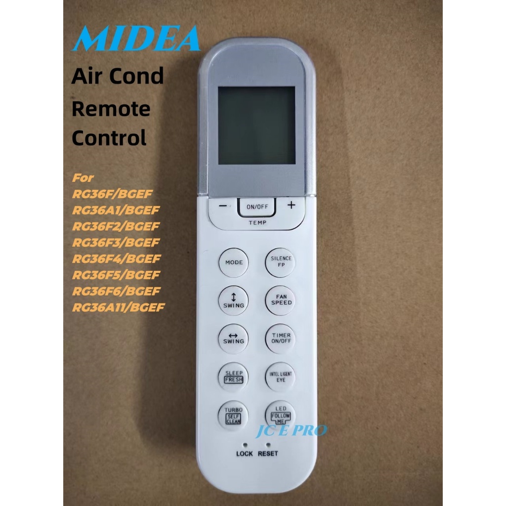 MIDEA Air Cond Remote Control RG36F/BGEF RG36A1/BGEF RG36F2/BGEF RG36F3 ...