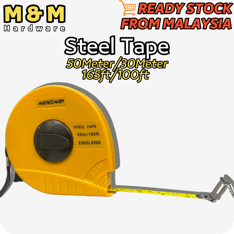Steel Tape Measuring Tape 50Meter 30Meter 165Feet 100Feet | Shopee Malaysia