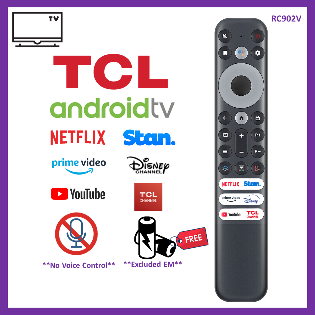 Suitable for TCL Android TV LED QLED 4K UHD Smart TV Remote Control ...