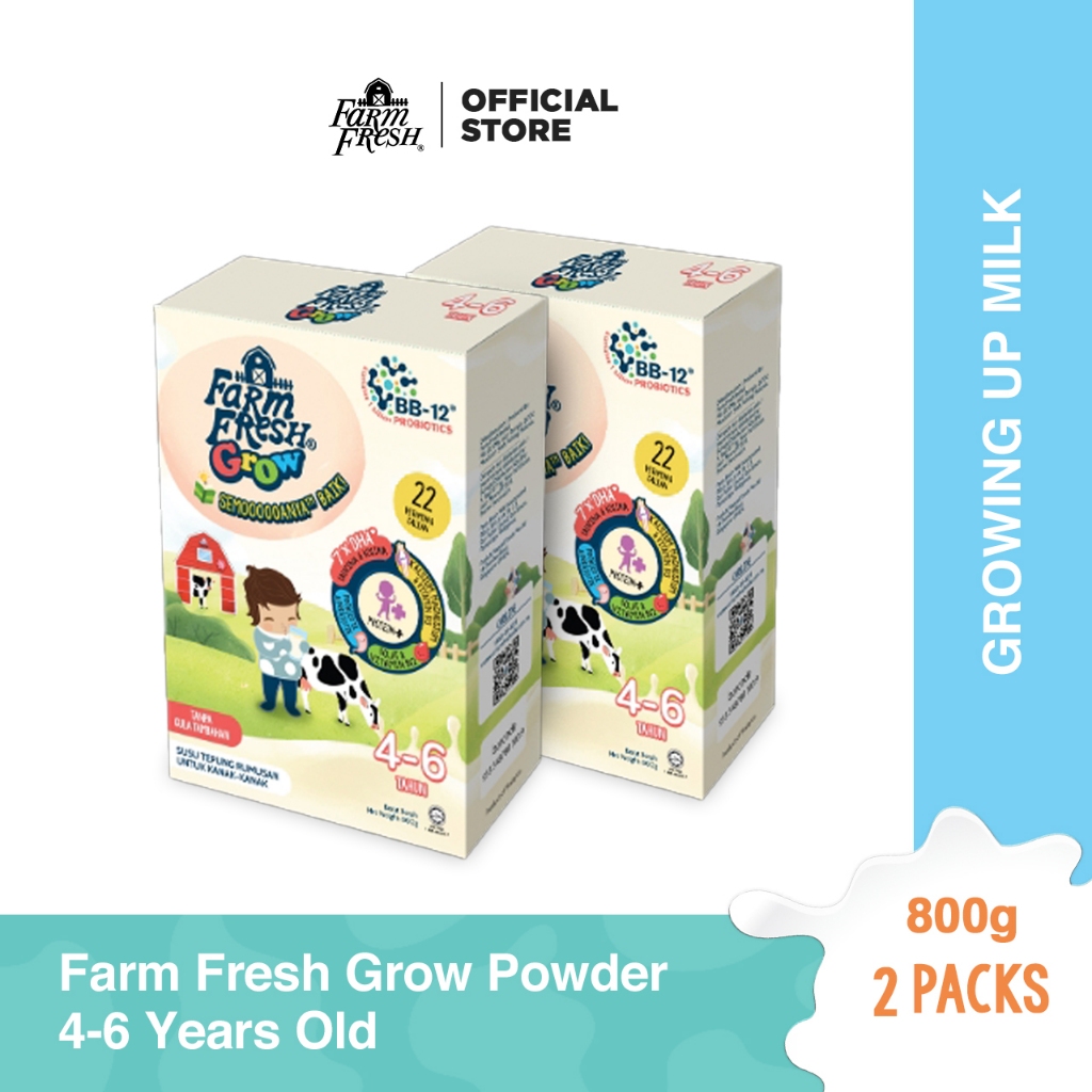 Farm Fresh Grow Powder 4-6 Years Old 800g x 2 Packs | Shopee Malaysia