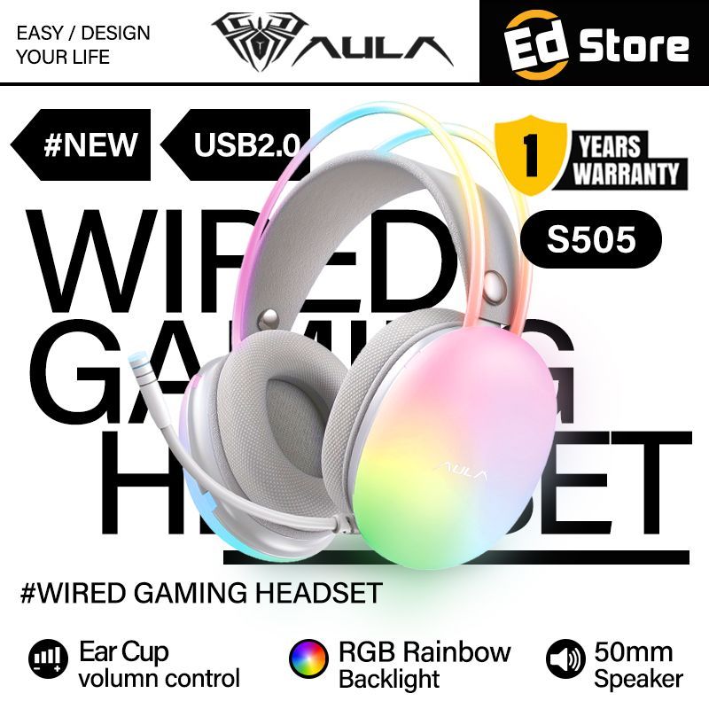 AULA S505 Game Headset Noise Reduction Professional E-sports Headset ...