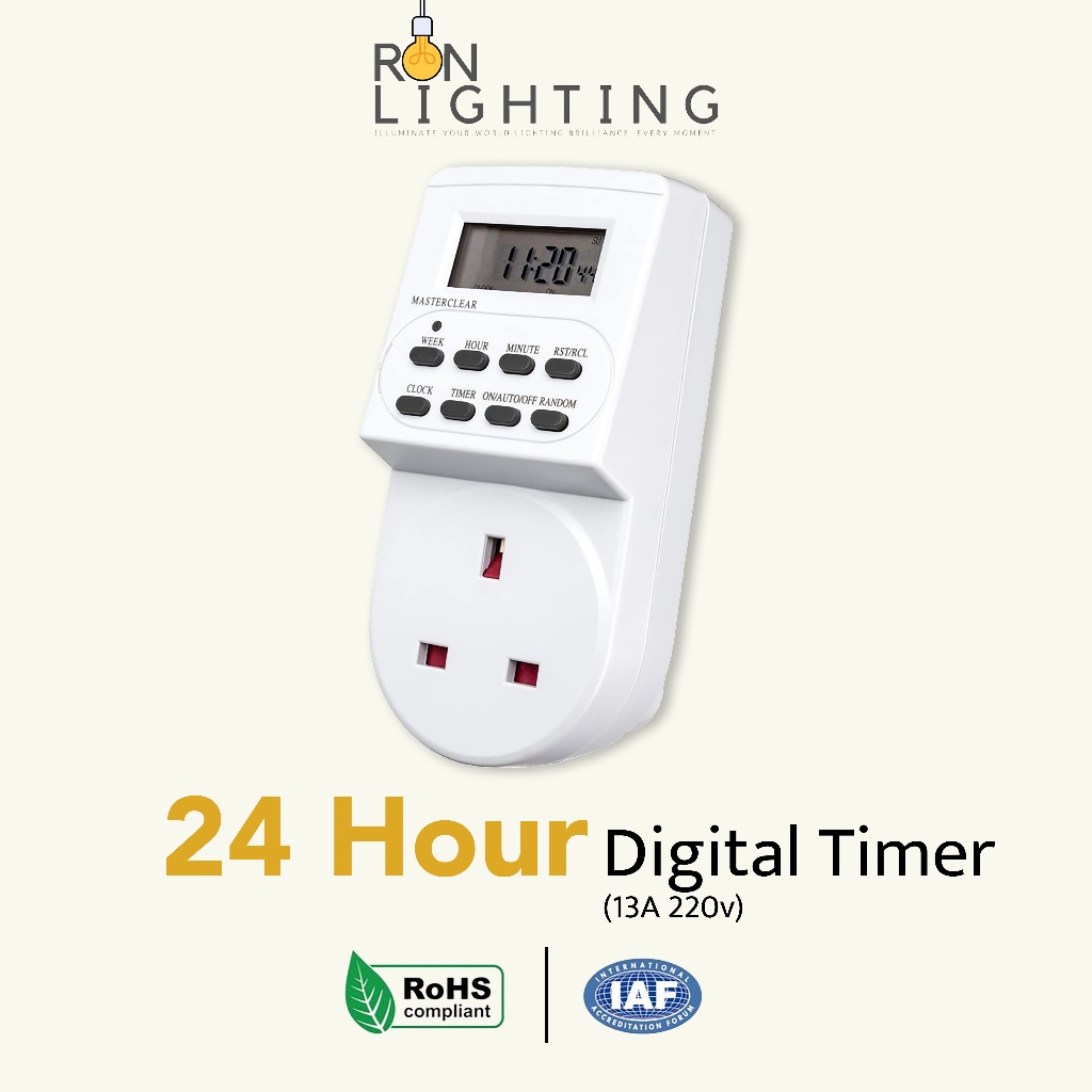 Digital 24 Hours 7 Days 13a Timer Plug In Socket Outlet Analog Multi Programmer Timer Plug