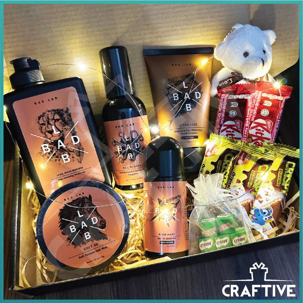BAD LAB Gift Box Set / Hadia Hamper / Perfume Hantaran for him | Shopee ...