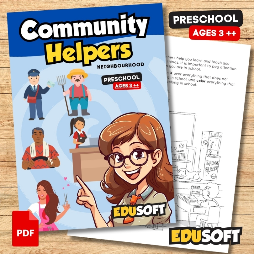 [ Soft Copy/ PDF ] Community Helpers- Neighbourhood | Printable ...