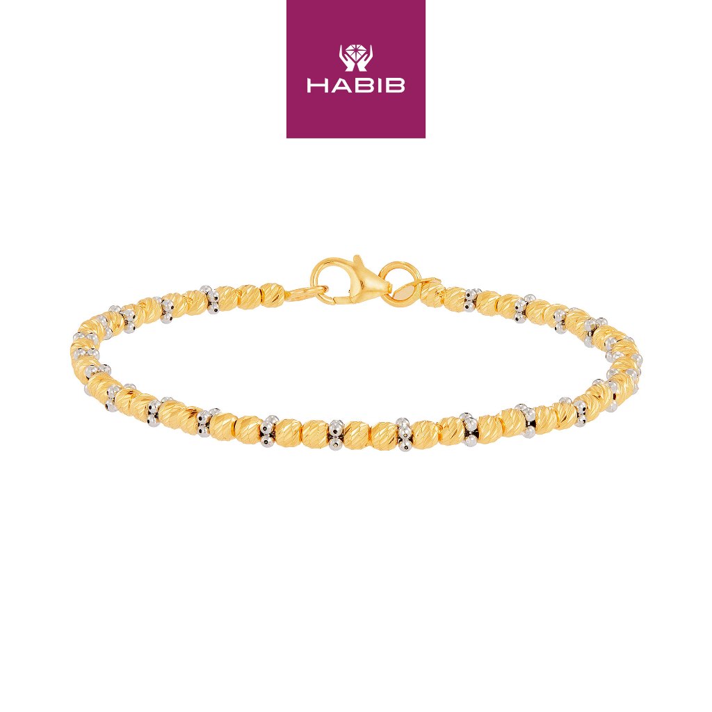 HABIB PICCOLO | Oro Italia 916 Yellow and White Gold Bracelet GW3241-BI ...