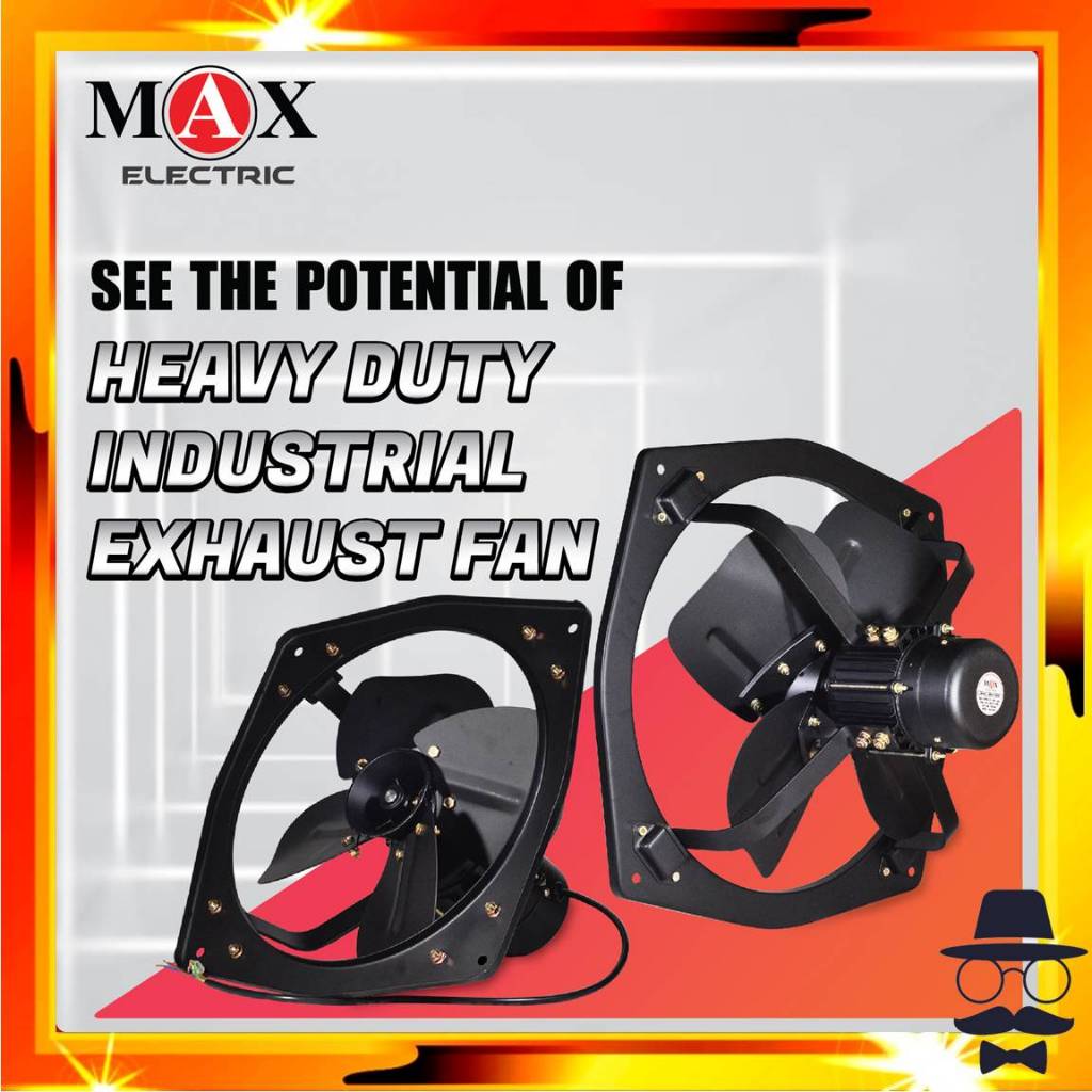 MAX Heavy Duty Industrial Exhaust Fan 12" 16" 18" Kipas ekzos Industri ...
