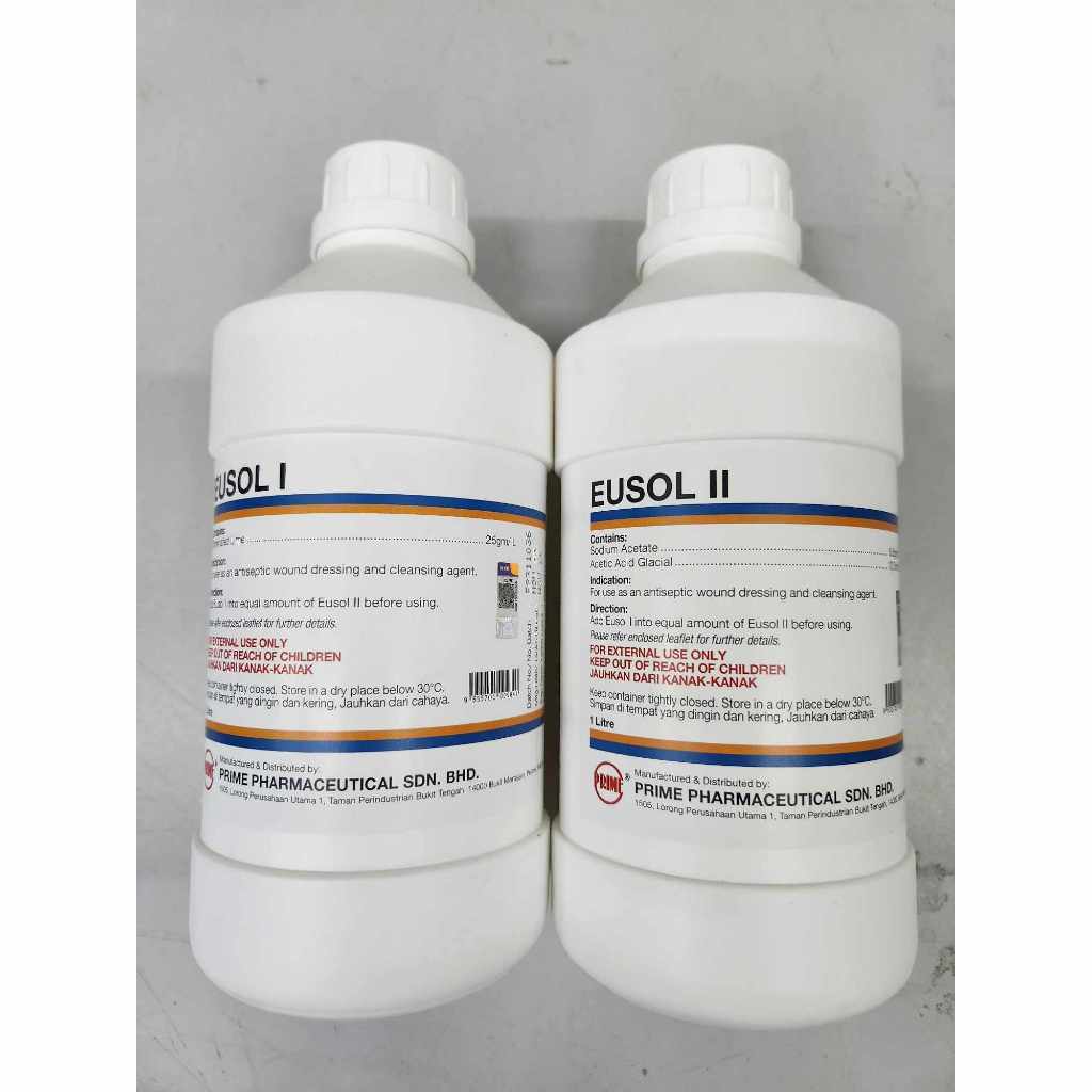 (EXP: 2/2027) PRIMES EUSOL SOLUTION I & II (1 Litre Per Btl) | Shopee ...