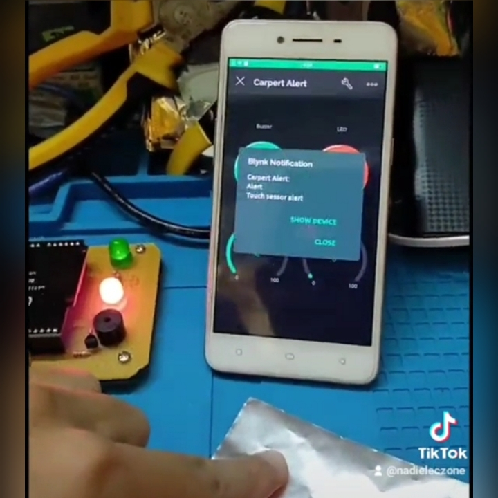 Arduino Iot Apps Blynk Project Esp32 Thief Detector Touch Floor