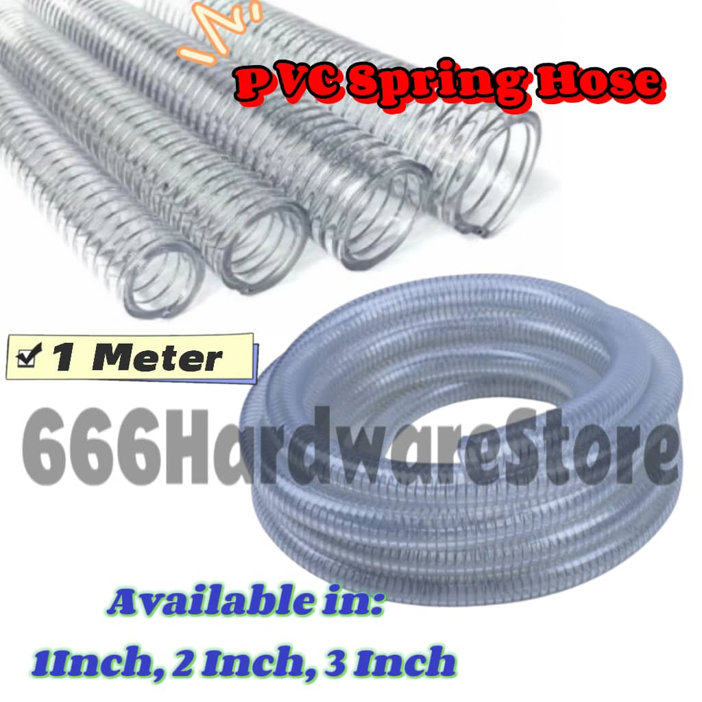 [Price Per Meter] HEAVY DUTY PVC Spring Hose 1Inch 2Inch 3Inch / Suction Hose | Shopee Malaysia