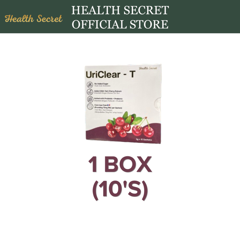 HEALTH SECRET Uriclear-T | High Dose Cranberry Extract, Tart Cherry ...