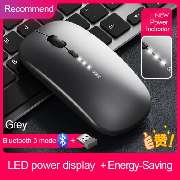 🔥READY STOCK🔥 INPHIC Rechargeable Wireless Mouse Battery Indicator 2.4G ...