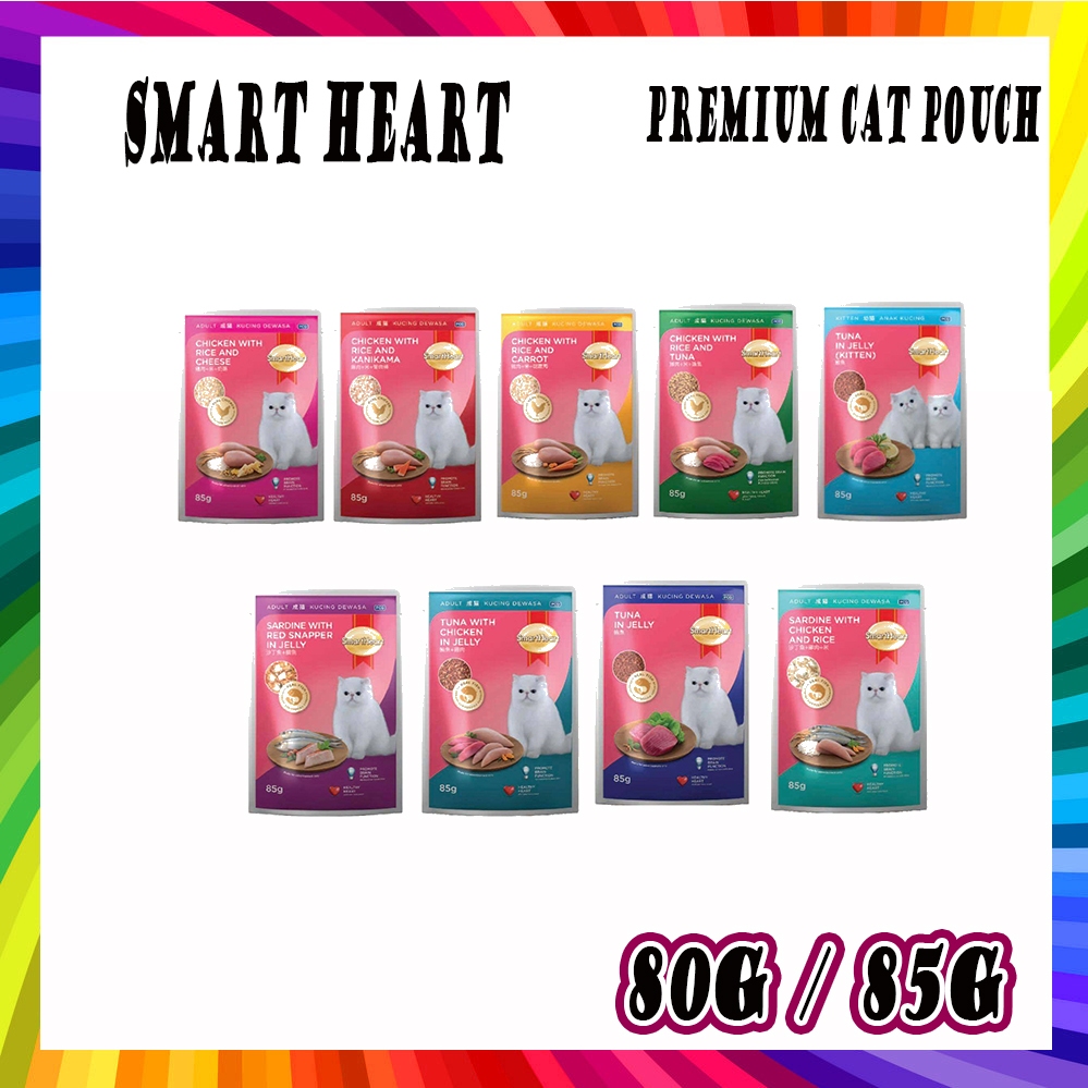 Smart Heart Smartheart Cat Kitten Pouch Otak Otak Wet Food 85G 80G ...