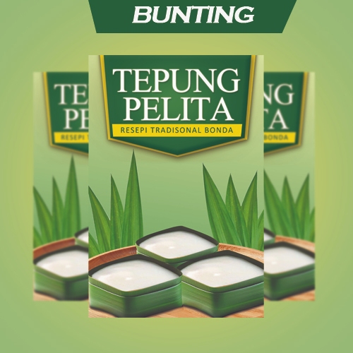 Banner Bunting kuih tepung pelita pasar malam bazaar pasar malam ...