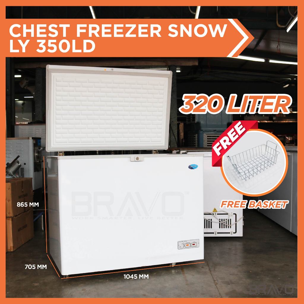 SNOW LY350LD Chest Freezer Top Opening 320 Liter Deep Freezer Peti ...