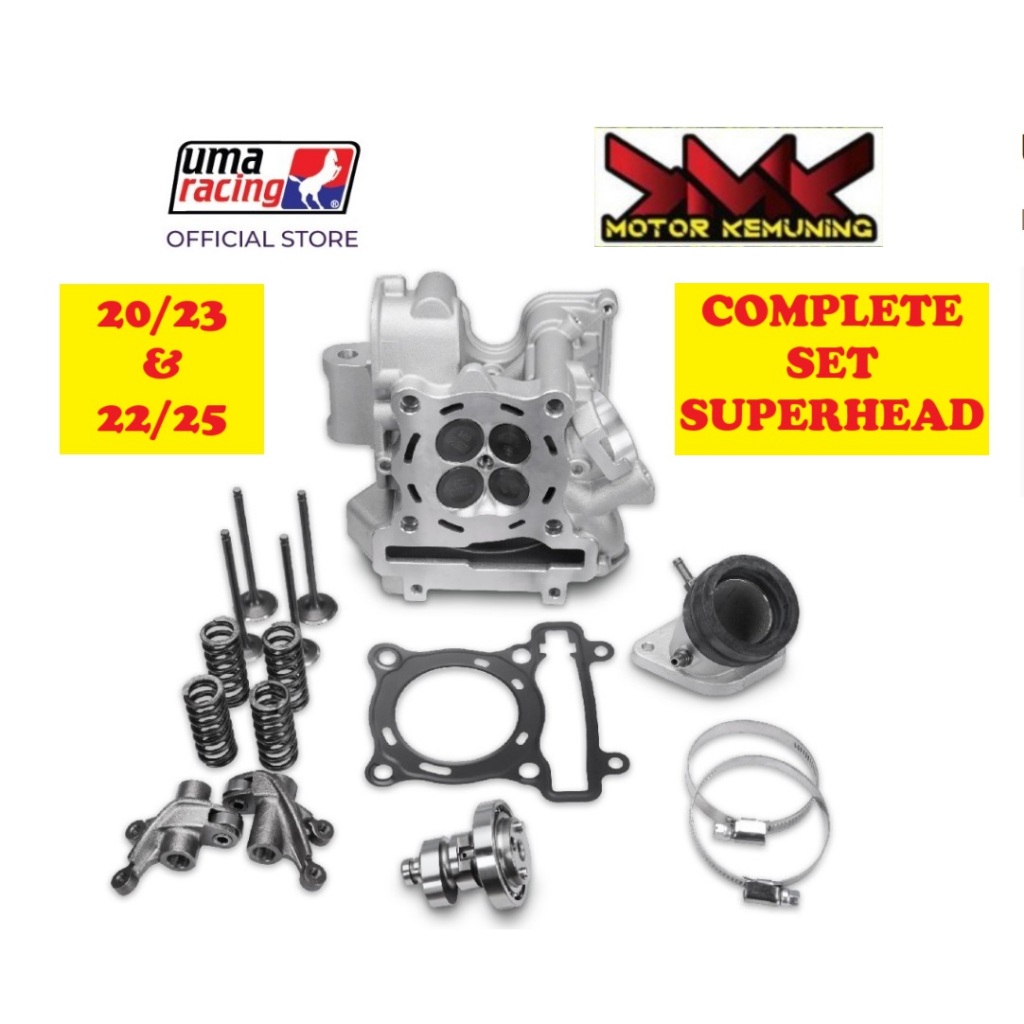 Uma racing super head 20/23 dan 22/25 complete set LC135 LC 135LC / Y15 ...