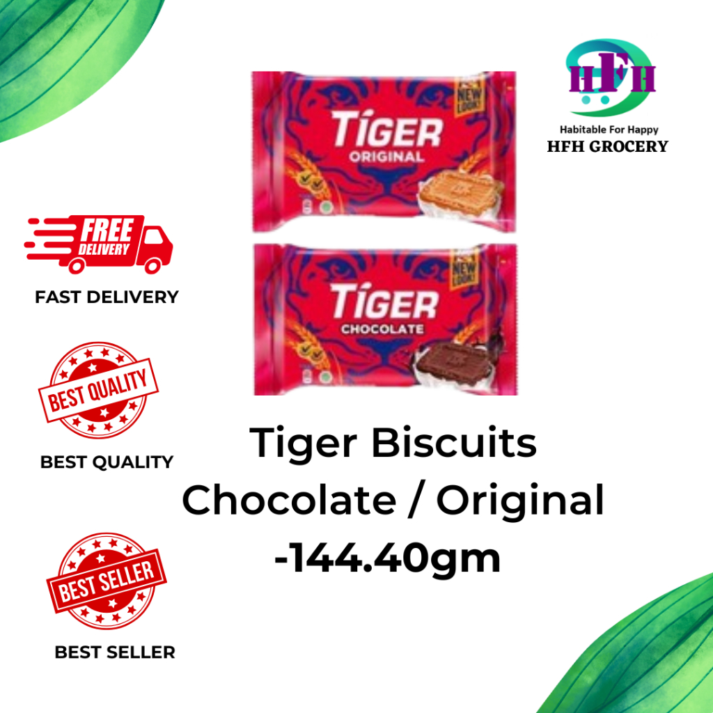 🔥 Tiger Biscuits/Biskut Tiger - Chocolate / Original (144.40gm ...