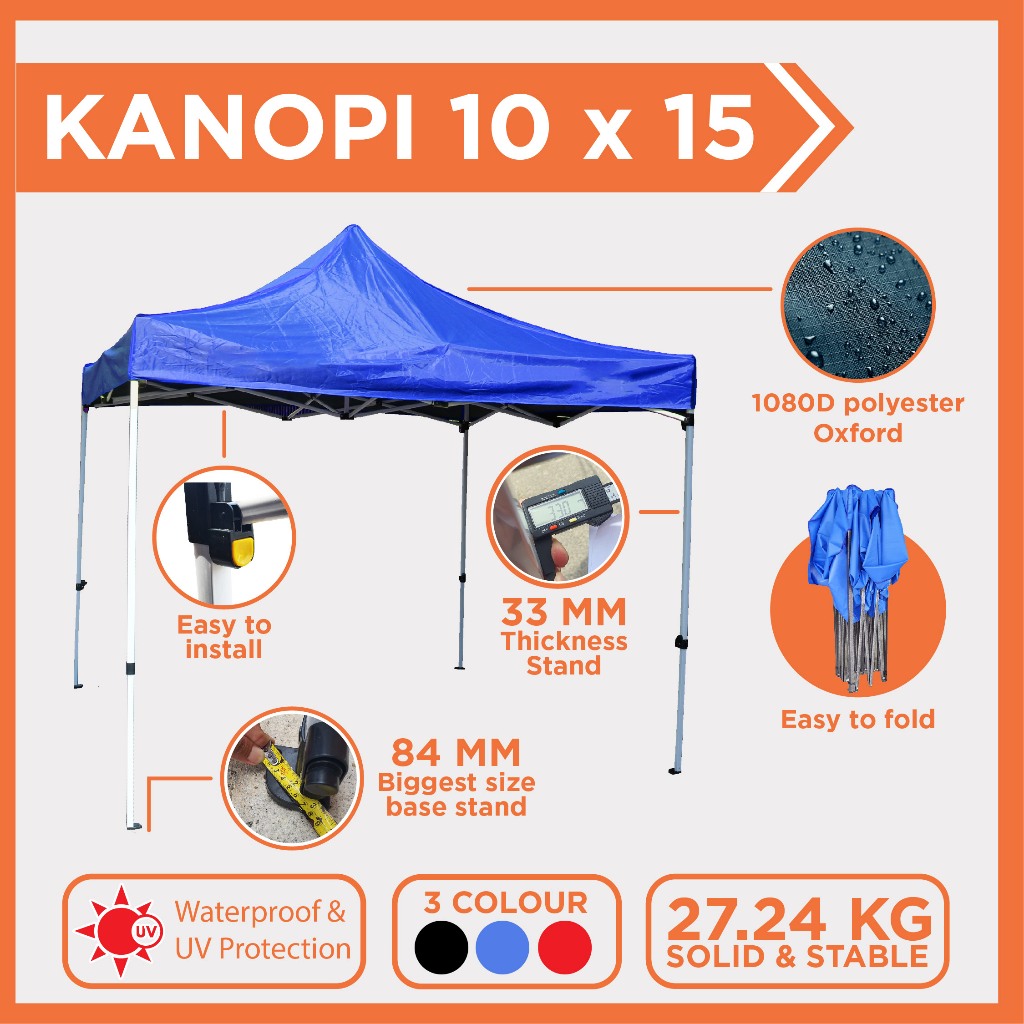 Bravo Canopy Kanopi 10x15 Canopy Canvas Khemah Niaga Khemah Pasar Malam ...