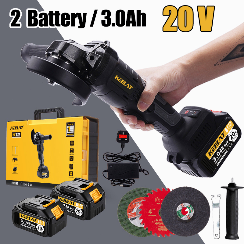 KEELAT KAG001 20V Grinder Cordless Chainsaw Rechargeable Grender ...