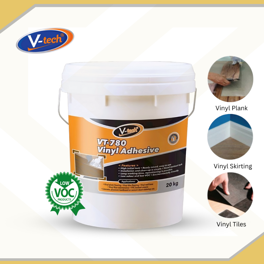 Vtech VT-780 Vinyl Adhesive (20kg) Sealant Flooring Glue Gam Lantai ...