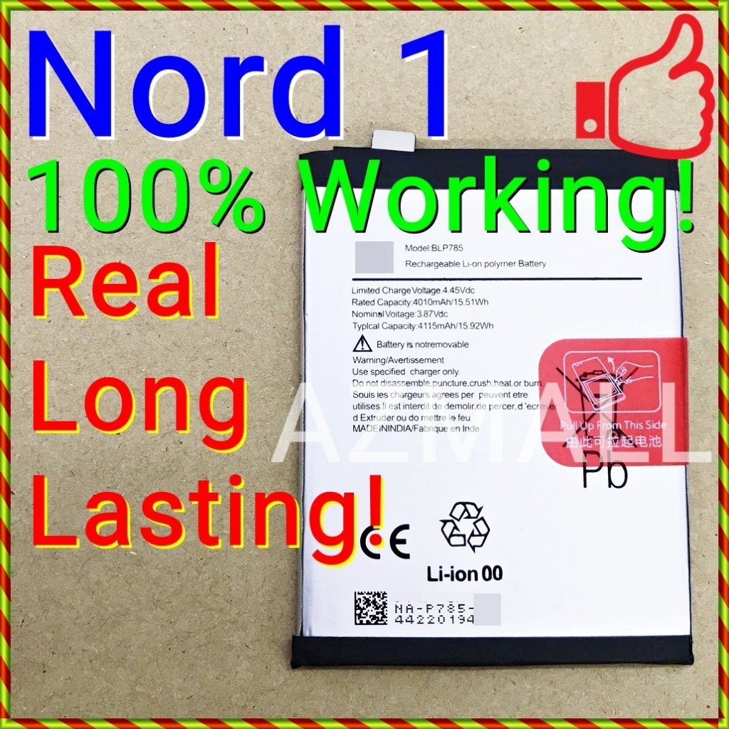 (30W Fast Charge) NEW ORI Long Lasting Stable Battery BLP785 OnePlus ...