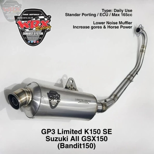 WRX Exhaust for Suzuki GSX 150 (GP3 Limited Series Muffler) | Shopee ...
