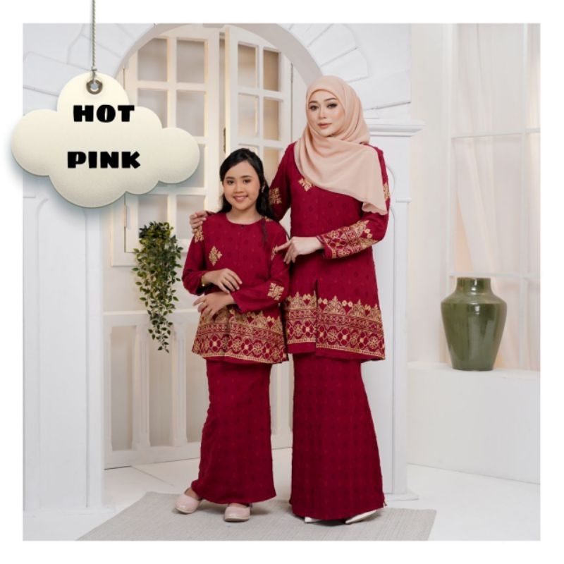 LaceGold Set Family Terbaru Hot Trending Ironless Baju Kurung Moden ...