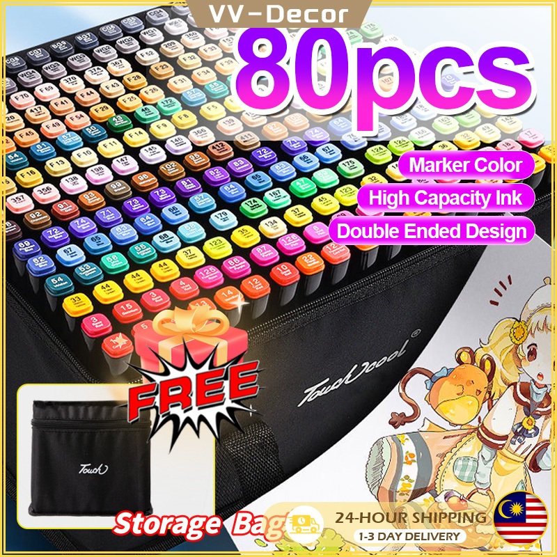 60/80/120Pcs Painting Markers Manga Sketching Pen Set Double Head ...