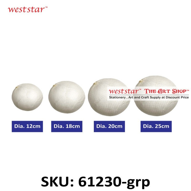 [WESTSTAR] Styrofoam Ball Sphere Shape Polystrene Ball 12mm to 25cm ...