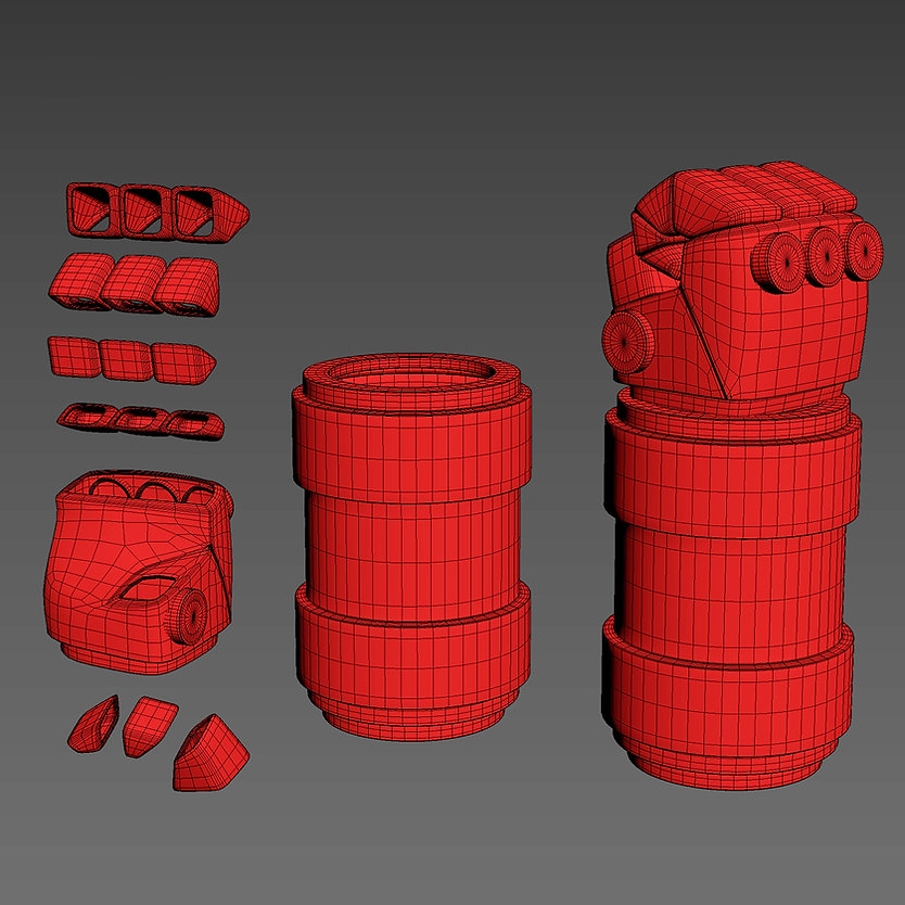 HellBoy Gauntlet Forearm, Glove, Finger Armors 3D PRINT STL FILE FOR 3D ...