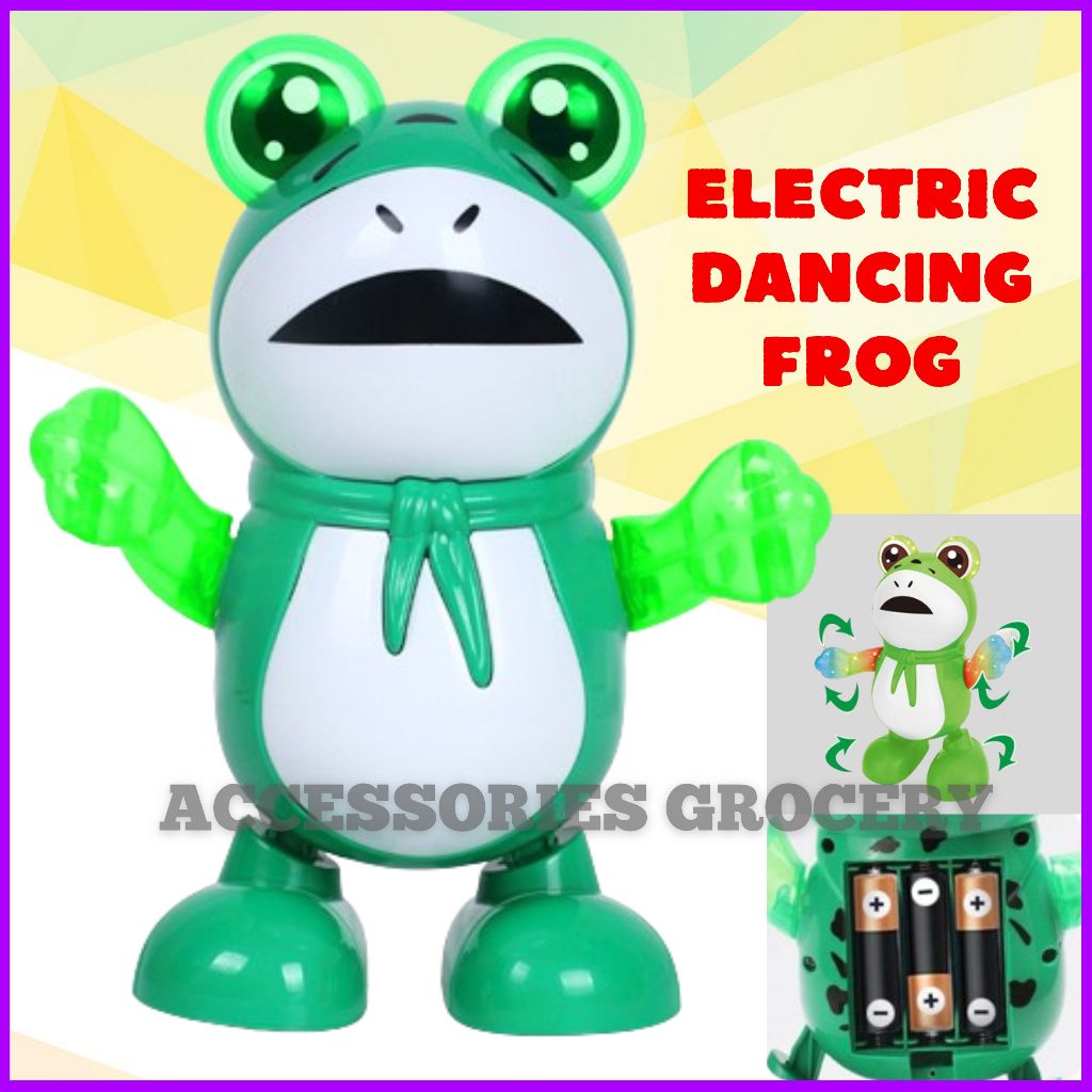 Electric Baby Frog Walking Left And Right Cool Sound And Light Swinging ...