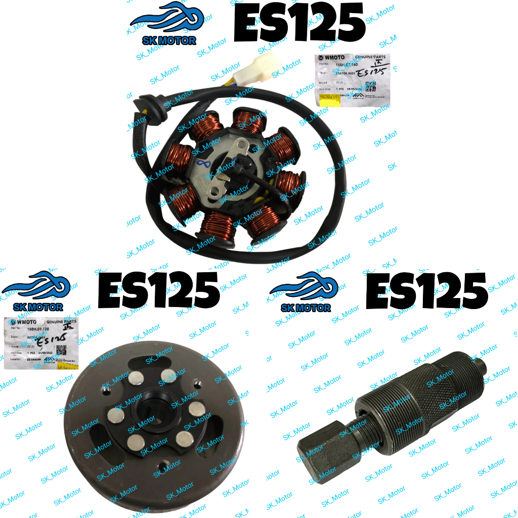 WMOTO ES125 ES 125 Original Magnet Magneto Rotor + Fuel Coil Set Stator ...