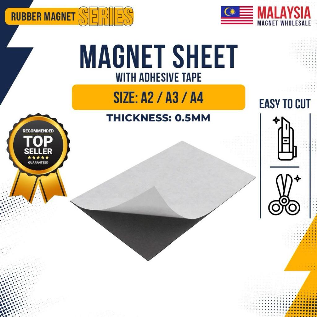 0.5mm Thickness Magnet Sheet With Adhesive Tape (A2 , A3 , A4) | Shopee ...