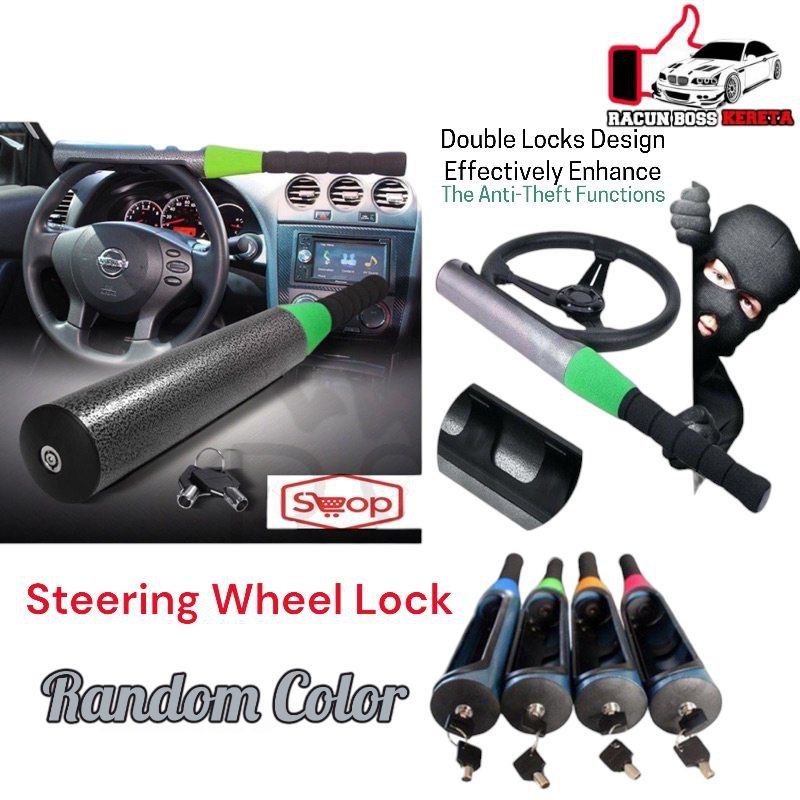 Baseball Bat Car Anti-theft Lock Car Steering Wheel Lock (Random Colour ...