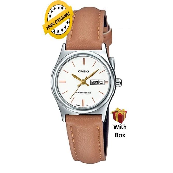 (Ladies) 100% ORIGINAL CASIO LTP-V006L-7B2UDF White Dial,Day & Date ...
