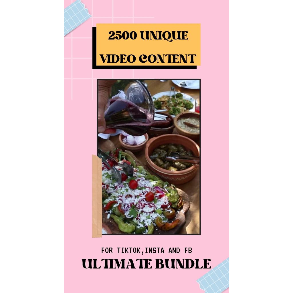 2500 UNIQUE videos Bundle to Start Tiktok | Insta | Youtube Pages ...