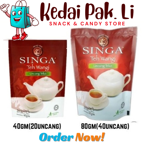 [KPL] Cap Singa Teh Wangi (Uncang Teko) 40/80gm | Shopee Malaysia