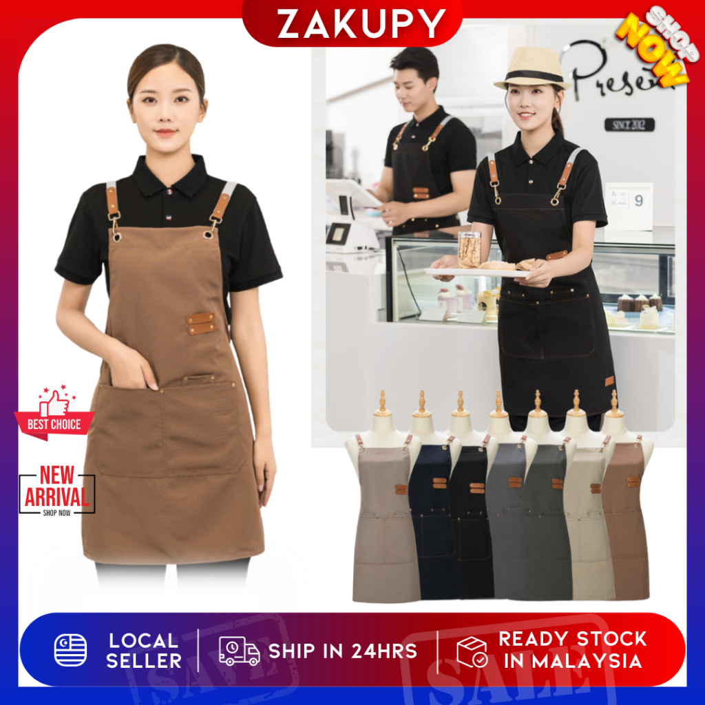 Premium Canvas Kitchen Apron for Home Cooking and Restaurant ...