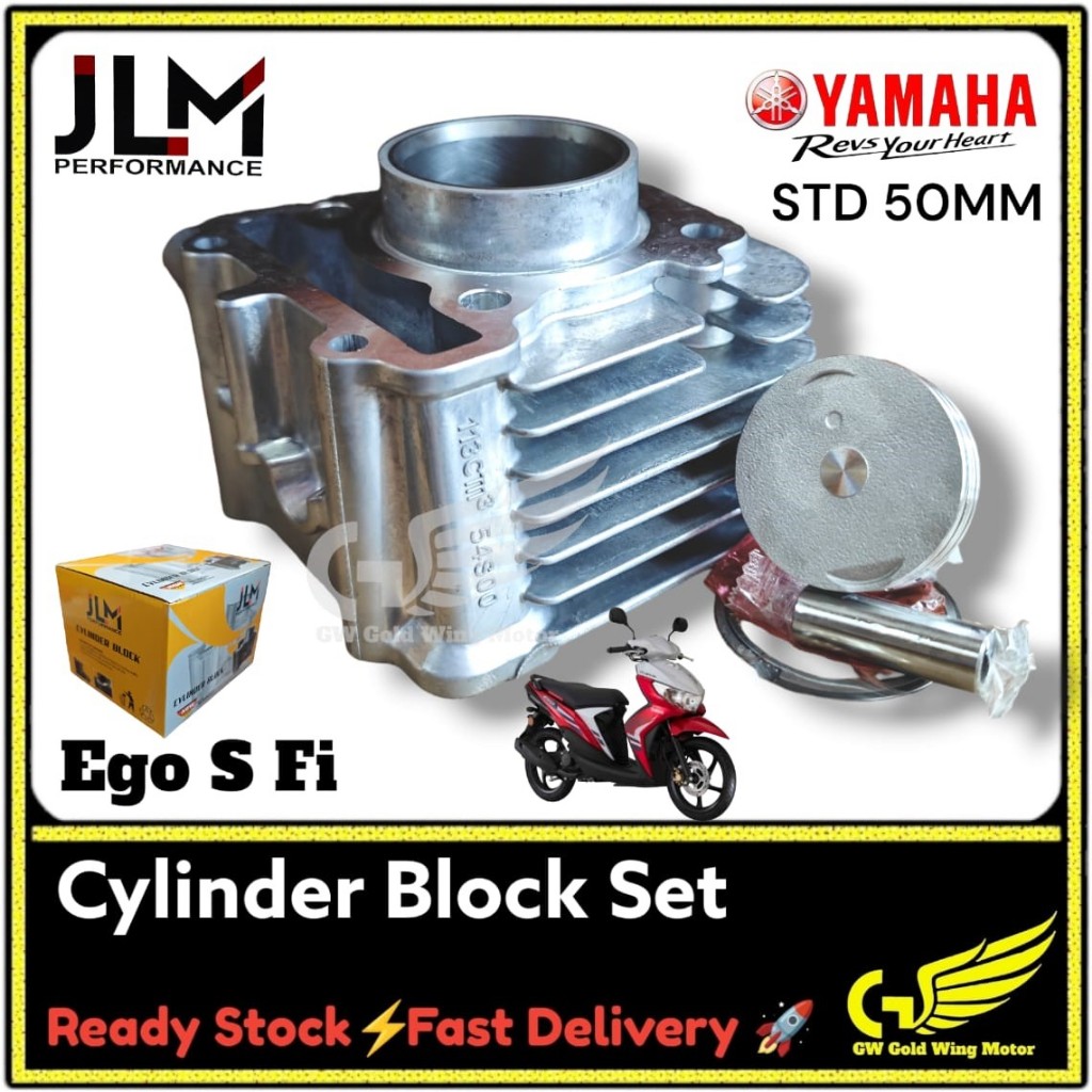 JLM YAMAHA EGO S FI FUEL INJECTION ENGINE BLOCK 50MM STANDARD CYLINDER ...