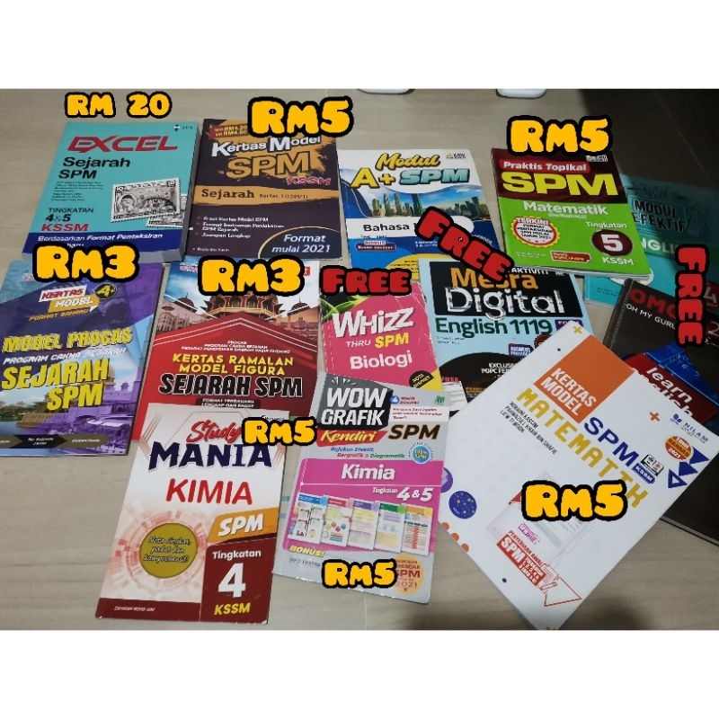 LELONG SPM buku rujukan bm bio fizik kimia bi sejarah buku latihan ...