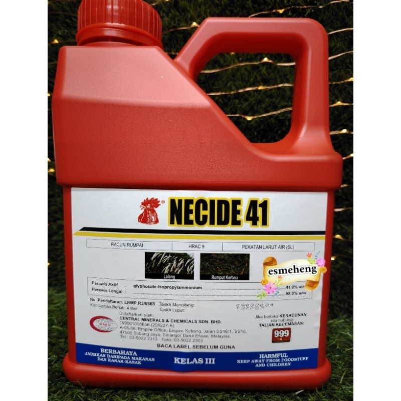 4L CMC Necide 41 / Touch Up / Racun Kampung / Racun Batas ( Ken-phosate ...