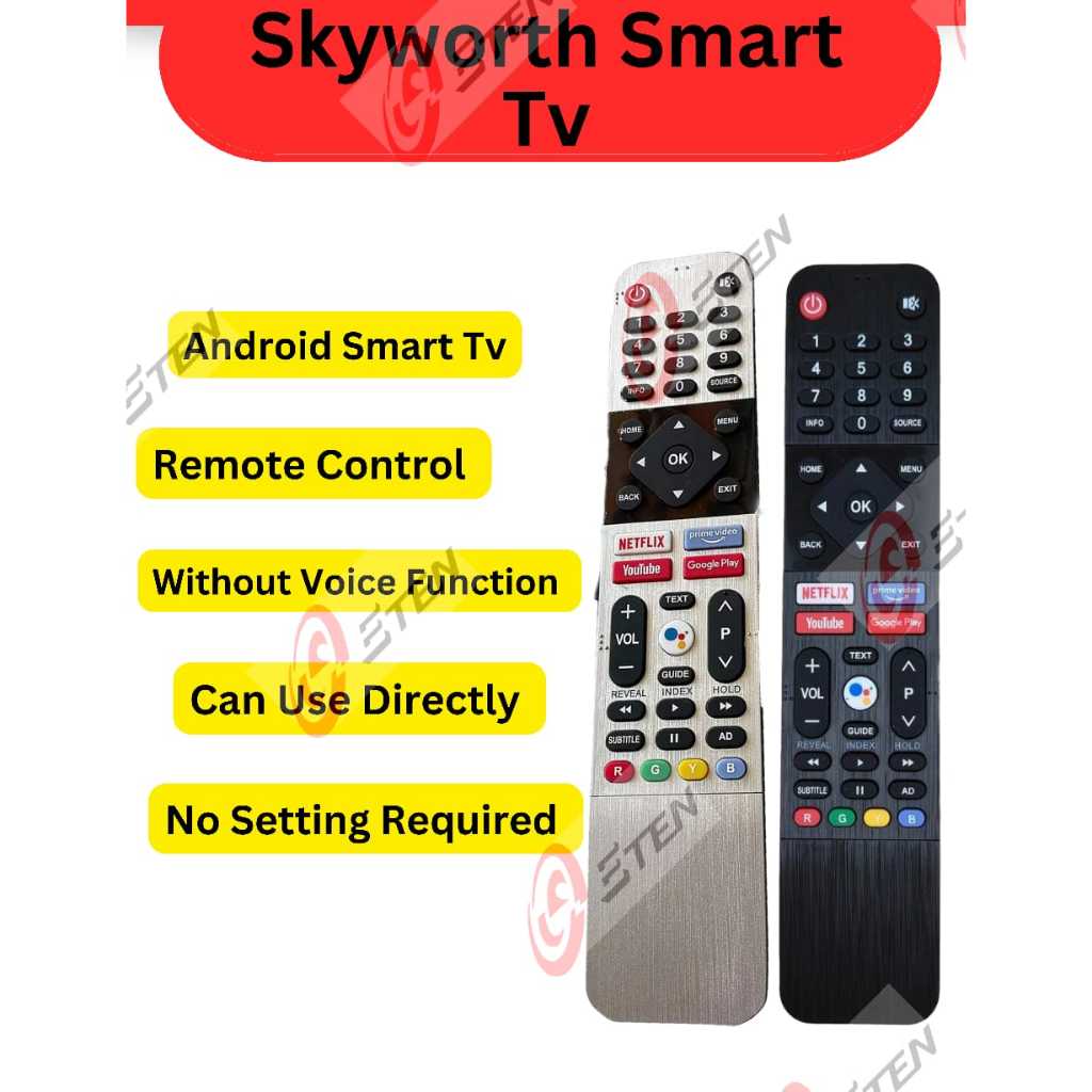 New Replacement Remote Controller Compatible with Skyworth Android TV ...