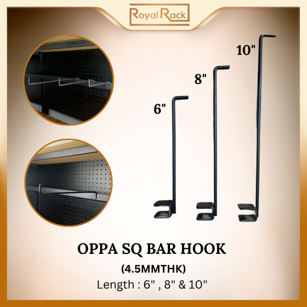 RoyalRack 【Ready Stock】OPPA SQ Bar Hook Single High Quality Metal ...