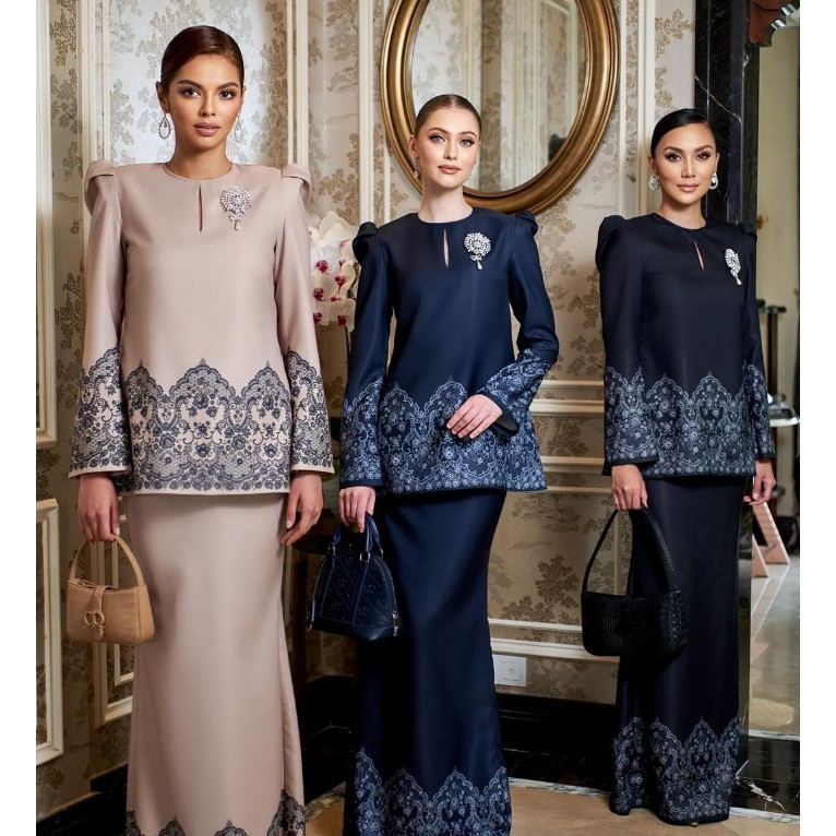 Rizman Ruzaini Raya 2024 Baju Kurung Kedah Lace | Shopee Malaysia
