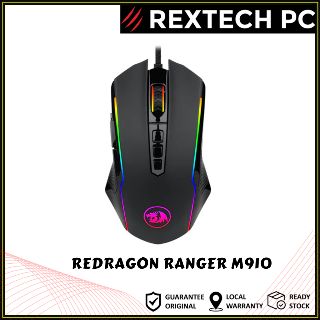 REDRAGON Ranger M910 4000 DPI Wired and Wireless GAMING MOUSE | Shopee ...