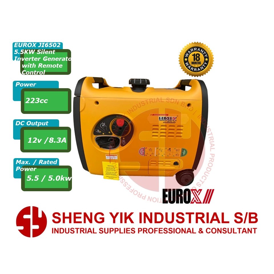 SYI EUROX 5.5KW Heavy Duty Silent Inverter Generator JI6502 | Shopee Malaysia