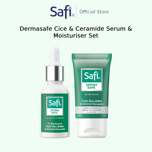 Safi Dermasafe Cica & Ceramide Moisturiser + Serum | Niacinamide ...