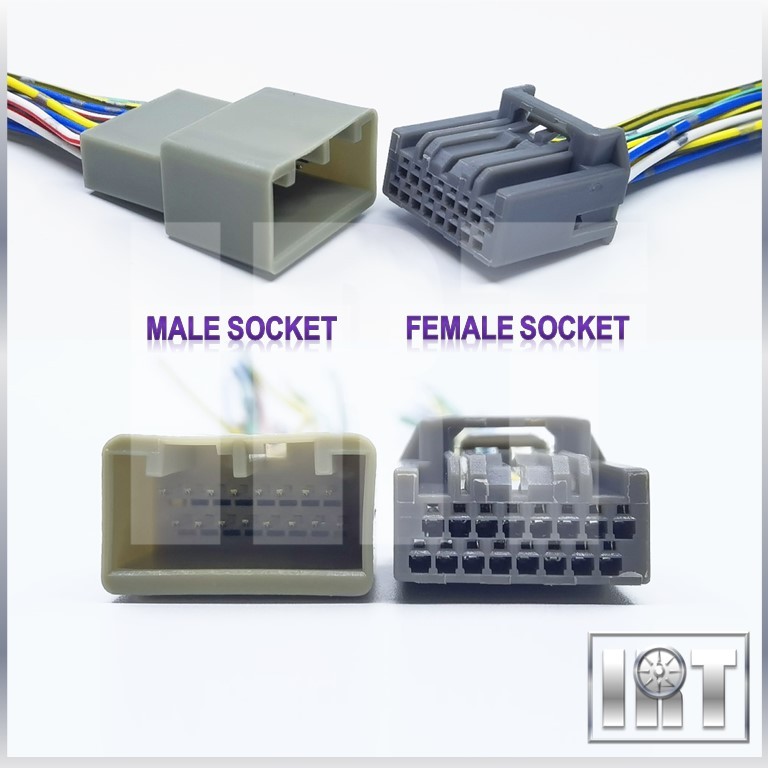 16 Pin Player Socket Connector Harness Engine Soket Enjin Kereta Wire ...
