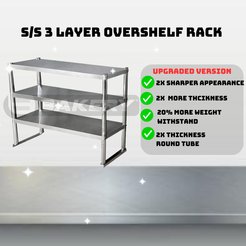 4FT/5FT Stainless Steel Wall Shelf / Rack / Storage Organizer /Cabinet ...